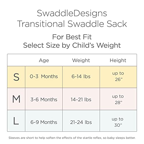 SwaddleDesigns Transitional Swaddle Sack with Arms Up Half-Length Sleeves and Mitten Cuffs, Heavenly Floral, Pink, Medium, 3-6 Months (Better Sleep for Baby Girls, Easy Swaddle Transition)