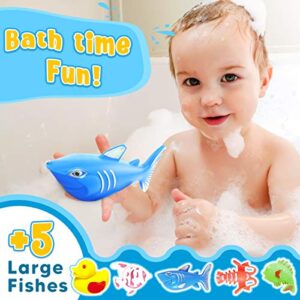 GoodyKing Magnetic Fishing Game Pool Toys for Kids - Bath Outdoor Indoor Carnival Party Water Table Fish Toys for Kids Age 3 4 5 6 Years Old 2 Players Gift (Large)