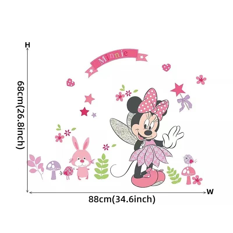 Minnie Mouse Wall Stickers Vinyl Decals Kids Girls Nursery Baby Room Decor