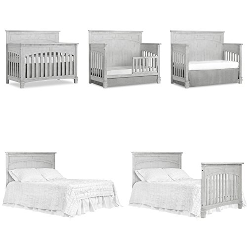 Evolur Santa Fe 5 in 1 Convertible Crib & Tall Chest with Free 260 Coil Crib & Toddler Mattress