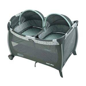 graco pack 'n play playard with twins bassinet, oskar