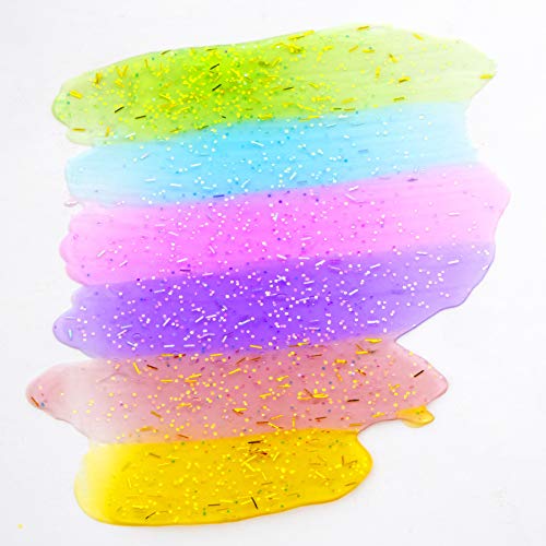 BAZIC Glitter Glue 6 Neon Color, Non-Toxic Washable Glitter Glue for Slime Paints Art Crafts, Gift for Kids (6.8oz/Pack), 6-Packs