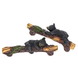 Pine Ridge Black Bear Cabinet Knobs and Pulls Set of 2 - Wildlife Cabinet Pulls Animal Dresser Knobs for Kids - Bear Drawer Knobs Kitchen Cabinets Black Bear Hardware - Dresser Knobs for Boys Nursery