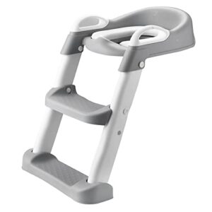 pandaear potty training seat toilet with step stool ladder, kids boys girls toddlers-comfortable safe, anti-slip pads ladder