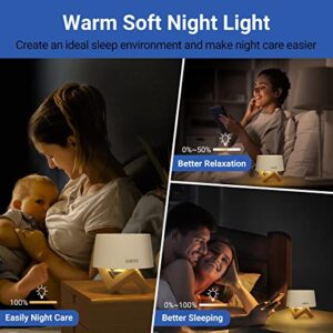 AIRSEE Sound Machine White Noise Machine with Baby Night Light Built-in 31 Soothing Sounds with Timer & Memory Features for Better Sleep, Portable Noise Machine for Baby, Adults…