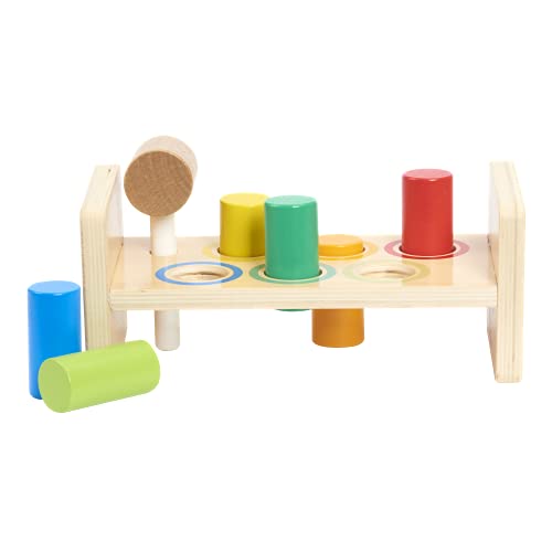 Early Learning Centre Wooden Hammer Bench, Hand Eye Coordination, Stimulates Senses, Toys for 18 Months, Amazon Exclusive, by Just Play