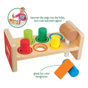 Early Learning Centre Wooden Hammer Bench, Hand Eye Coordination, Stimulates Senses, Toys for 18 Months, Amazon Exclusive, by Just Play