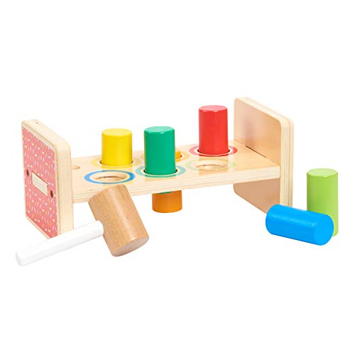 Early Learning Centre Wooden Hammer Bench, Hand Eye Coordination, Stimulates Senses, Toys for 18 Months, Amazon Exclusive, by Just Play