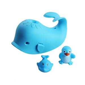 bath spout cover, faucet cover baby bathroom tub faucet cover protector for kids, bathtub spout cover for baby kids toddlers protection accessories baby safety universal bath silicone toys whale blue