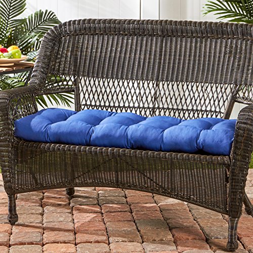 Greendale Home Fashions 44-inch Outdoor Swing/Bench Cushion, 1 Count (Pack of 1), Blue