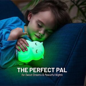 Lumipets Owl, Kids Night Light, Play Music, Silicone Nursery Light for Baby and Toddler, Squishy Night Light for Kids Room, Animal Night Lights for Girls and Boys, Kawaii Lamp, Cute Lamps for Bedroom