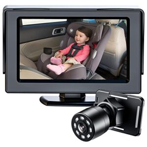 itomoro baby car mirror, view infant in rear facing seat with wide crystal clear view,camera aimed at baby-easily to observe the baby's every move