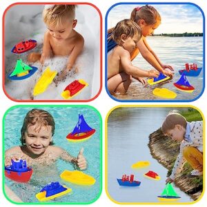 ArtCreativity Toy Boat Bath Toys for Kids & Toddlers, Set of 4, Kids Pool Toys for Outdoor Water Play, Floating Pool Boat Toys for Bathtub, Summer Beach Toys, Cute Party Favors for Boys and Girls