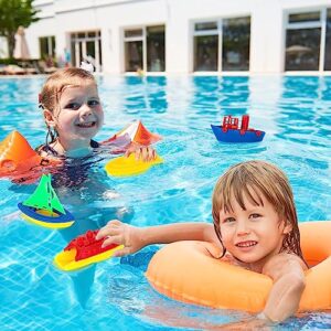 ArtCreativity Toy Boat Bath Toys for Kids & Toddlers, Set of 4, Kids Pool Toys for Outdoor Water Play, Floating Pool Boat Toys for Bathtub, Summer Beach Toys, Cute Party Favors for Boys and Girls