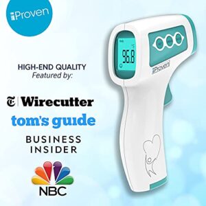 Infrared Forehead Thermometer for Adults, Kids and Babies, Touchless iProven Thermometer, 1sec Instant Accurate Readings, Easy to Use, 3 in 1 Thermometer with Fever Alarm, Silent & Memory Mode