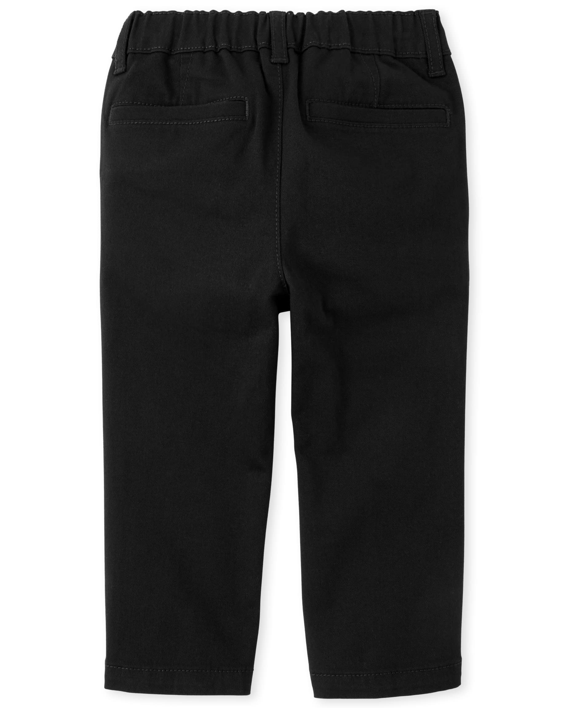 The Children's Place baby boys and Toddler Stretch Skinny Chino Pants Jeans, Black Single, 3T US