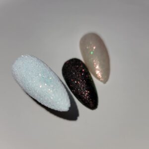 0.2mm Shimmer White Rainbow Nail Glitter Holographic Shining Sugar Nail Glitter Candy Coat Powder Sugar Coating Effect Powder Nail Pigment Powder Nail Art Decorations Dust Diamond Dust for Nails