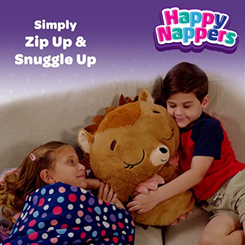 Happy Nappers Pillow & Sleepy Sack- Comfy, Cozy, Compact, Super Soft, Warm, All Season, Sleeping Bag with Pillow- Medium 54” x 20”, Shimmer Unicorn