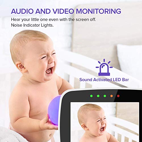 GoodBaby Baby Monitor with Remote Pan-Tilt-Zoom Camera|Keep Babies Safe with 3.5” Large Screen, Night Vision, Talk Back, Room Temperature, Lullabies, 960ft Range1