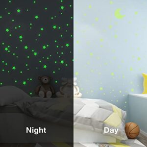 Glow in The Dark Stars Decals Decor for Ceiling, Starry Sky Shining Decoration Perfect for Kids Bedroom Bedding Room Gifts