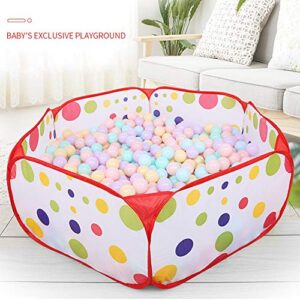 UHBGT Baby Playpen Foldable, Indoor & Outdoor Play Space Play Portable Playard with Bag, Versatile Play Space Children Playpen Hexagon Polka Dot for Garden/Backyard/Home