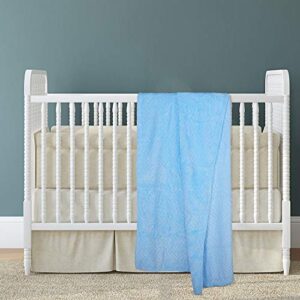 Baby Blanket Flannel, Cozy Throw Blankets for Newborn Infant and Toddler, Super Soft and Warm Receiving Baby Blanket for Crib Stroller (Blue 25 * 32")