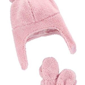 Simple Joys by Carter's Unisex Babies' Hat and Mitten Set, Pink, 0-9 Months