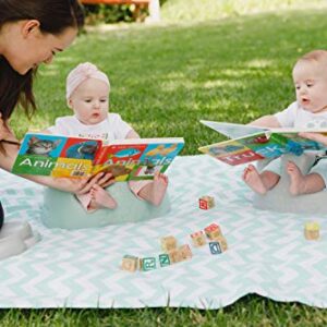 Bumbo Baby Infant Soft Foam Comfortable Floor Booster Seat Supportive Chair with 3 Point Adjustable Safety Buckle Strap Harness, Hemlock