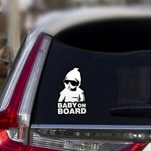 Baby on Board Sticker for Cars (2 PCS) Baby on Board Sign Decal No Need for Suction Cup or Magnets Strong Adhesive/Removable/Reflective/Waterproof