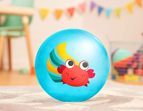 B. Toys – Bouncy Balls for Kids – 2 Pack – 8.5” – Air Pump Included – Shark & Crab Play Balls – Indoor & Outdoor – Playground Games – Bouncin’ Around – 3 Years +