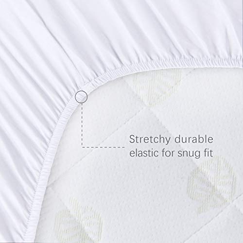 Bassinet Mattress Pad Cover Compatible with Mika Micky Bedside Sleeper, 2 Pack, Waterproof Quilted Ultra Soft Bamboo Sleep Surface, Breathable and Easy Care