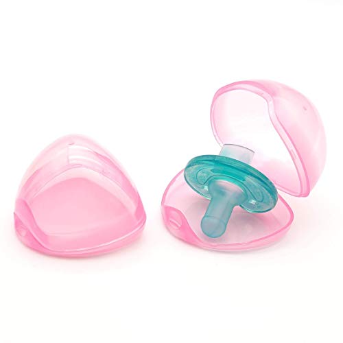 LANEYLI Pacifier Case Pacifier Holder Case Pacifier Clip Binky Holder Case Pacifier Box Pacifier Accessories 2 Pack Pink