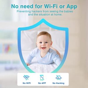 JouSecu Baby Monitor with 2 Cameras, Video Baby Monitor, 4.3" LCD Split Screen,2-Way Audio, Crying Detection, Night Vision, Temperature Detection