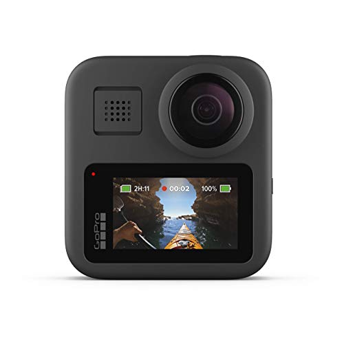 GoPro MAX Waterproof 360 + Traditional Camera with Touch Screen Spherical 5.6K30 HD Video 16.6MP 360 Photos 1080p Live Streaming Stabilization (Renewed)