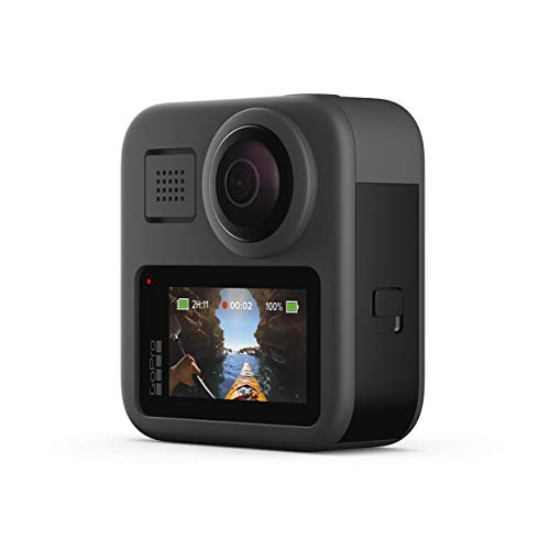 GoPro MAX Waterproof 360 + Traditional Camera with Touch Screen Spherical 5.6K30 HD Video 16.6MP 360 Photos 1080p Live Streaming Stabilization (Renewed)