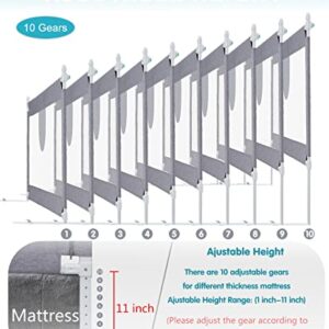 MBQMBSS 77" Bed Rail for Toddlers, Toddler Bed Rails for Queen Bed, Sturdy Baby Bed Rail Guard for King Size Bed, Extra Tall Bed Railing for Kids, Protective Bed Rail for Baby