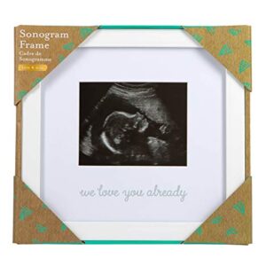 Kate & Milo We Love You Already Ultrasound Picture Frame, Keepsake Sonogram Frame, Expecting Parent Gift, White