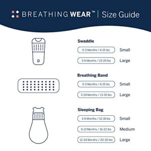 Nanit Breathing Wear Sleeping Bag 100% Cotton Baby Sleep Sack - Works Pro Baby Monitor to Track Breathing Motion Sensor-Free, Real-Time Alerts, Size Medium, 6-12 Months, Midnight Blue