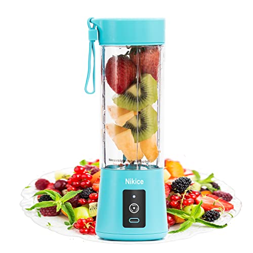 Portable Blender,Personal Size Blender Juicer Cup,Smoothies and Shakes Blender,Handheld Fruit Machine,Blender Mixer Home (blue)