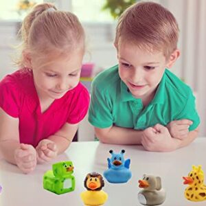 Assortment Rubber Duck Toy Duckies for Kids, Bath Birthday Gifts Baby Showers Classroom Incentives, Summer Beach and Pool Activity, 2" (25-Pack)