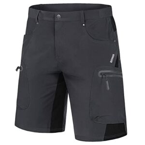 magcomsen mens athletic shorts hiking shorts for men quick dry camping shorts men cycling shorts mens short shorts big and tall shorts summer shrts for men dark grey