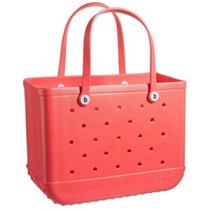 bogg bag coral me mine original large tote (coral)