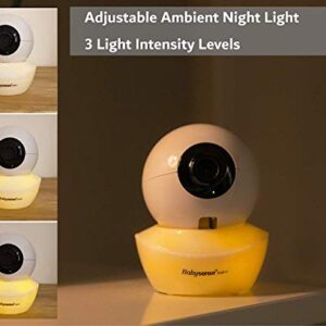 Add On Camera for Baby Video Monitor V43, Remote Pan Tilt Zoom, Adjustable Night Light, Two-Way Audio, Night Vision, Lullabies (not Suitable for HD S2 Models)