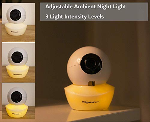 Add On Camera for Baby Video Monitor V43, Remote Pan Tilt Zoom, Adjustable Night Light, Two-Way Audio, Night Vision, Lullabies (not Suitable for HD S2 Models)