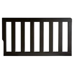 evolur loft art deco convertible crib toddler guard rai, black