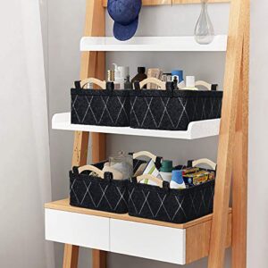 Storage Baskets Bin Narrow Long Basket for Closet Decorative Cube Nursery Container for Toys Towels Tissues Toiletry Caddy Car Organizer