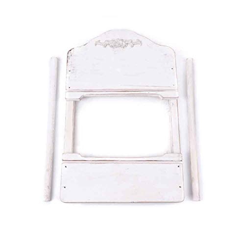 rwu0 Baby Photography Bed, Baby Photography Cot Baby Photo Props Baby Photo Props Wood Doll Bed Detachable Photo Background for Baby Photo Studio Photography Props(White)