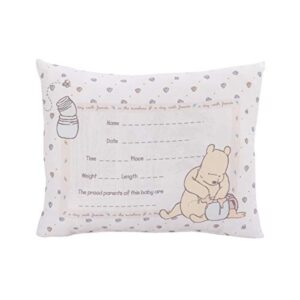 disney winnie the pooh decorative keepsake pillow – personalized birth pillow