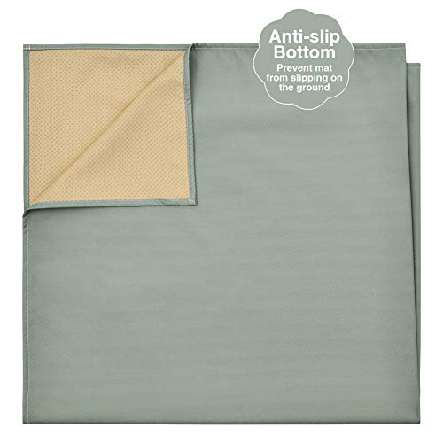 Splat Mat for Under High Chair/Arts/Crafts by CLCROBD, 51" Baby Anti-Slip Food Splash and Spill Mat for Eating Mess, Waterproof Floor Protector and Table Cloth (Gray)