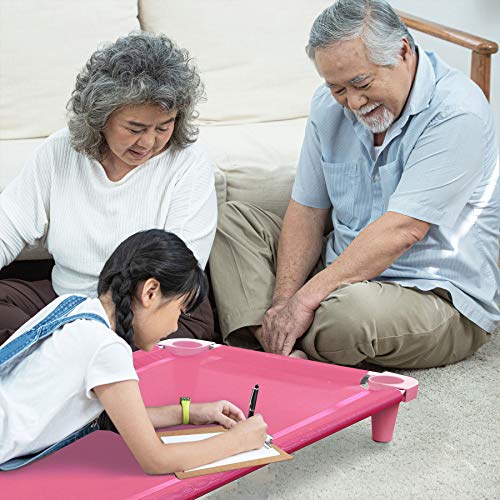 Acrimet Premium Stackable Nap Cot (Stainless Steel Tubes) (Pink Cot - Pink Feet) (1 Unit)